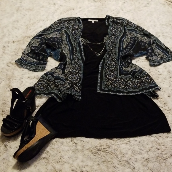 Studio One | Dresses | Size 2w Studio One Dress With Attached Cardigan ...